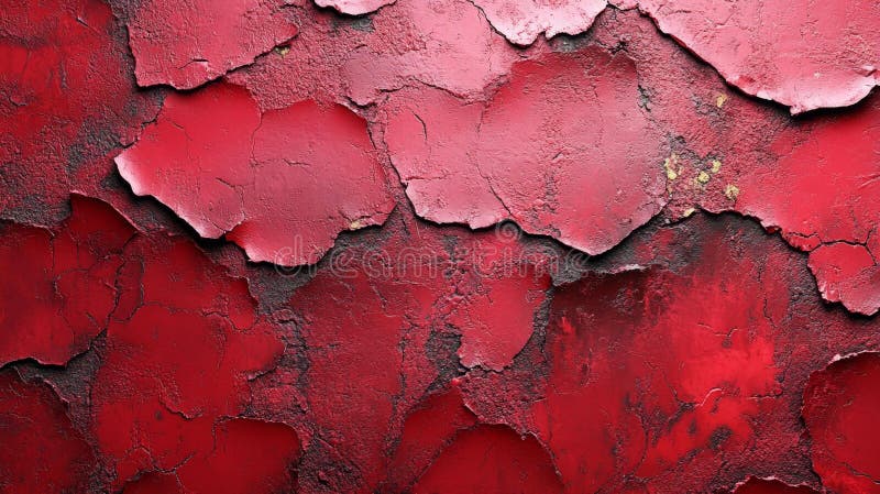 Peeling Red Paint on Weathered Surface Generative AI Stock Illustration ...
