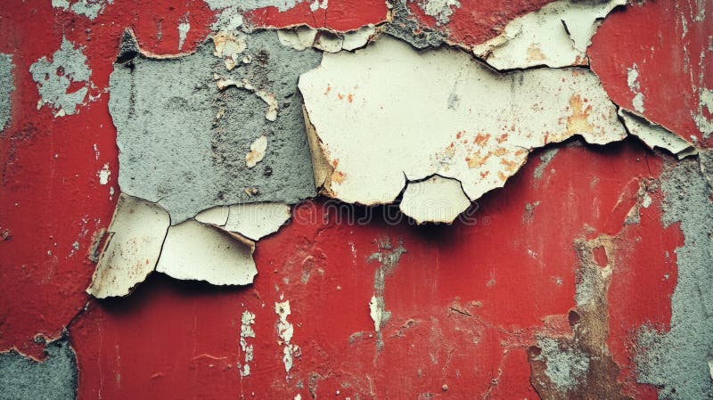 Peeling Red Wall stock photo. Image of worn, decayed - 380669192