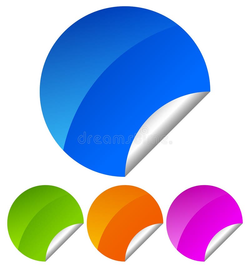 Peeling stickers stock vector. Illustration of blank - 40147576