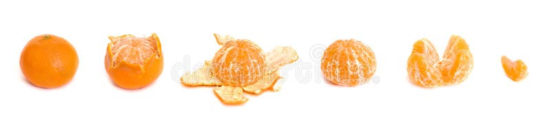 Peeling of a tangerine stock image. Image of entire, skin - 4350401