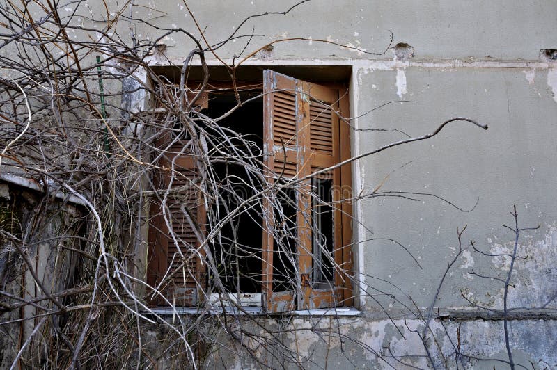 Peeling Wall and Broken Window Shutter Stock Photo - Image of abandoned ... Peeling Wall and Broken Window Shutter Stock Photo - Image of abandoned ...