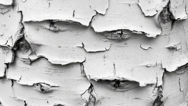 Peeling White Tree Bark Texture Close Up Stock Illustration ...