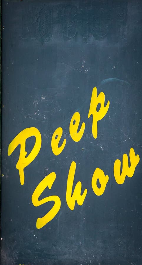 Peep show neon sign stock illustration. Illustration of signage - 133407772