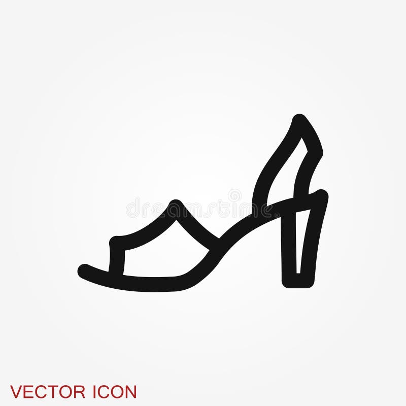 Peep-toe Icon. High Heels Illustration. Shoes Illustration. Shoes Icon ...