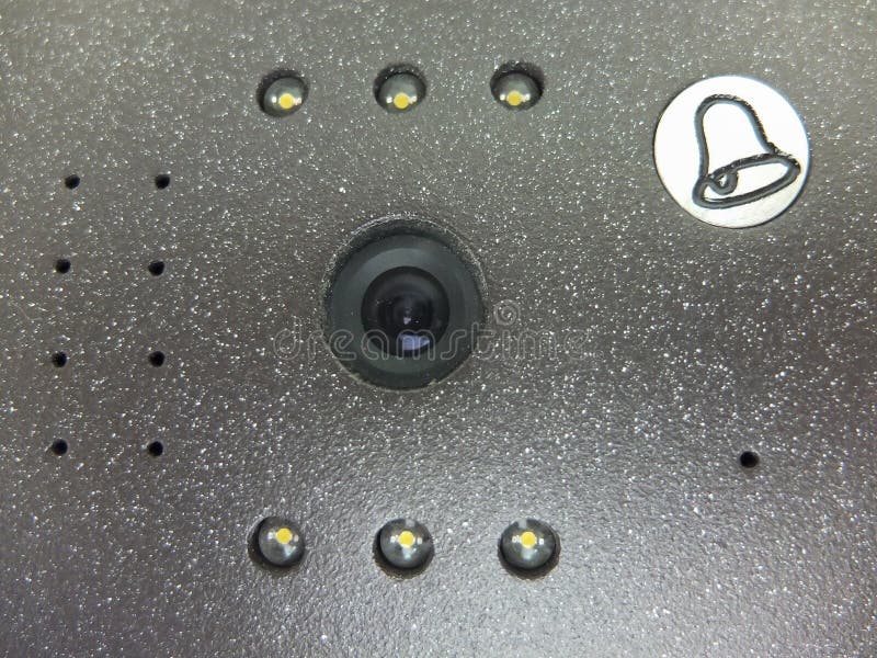 Peephole Camera on the Front Door Station Stock Image - Image of close ...
