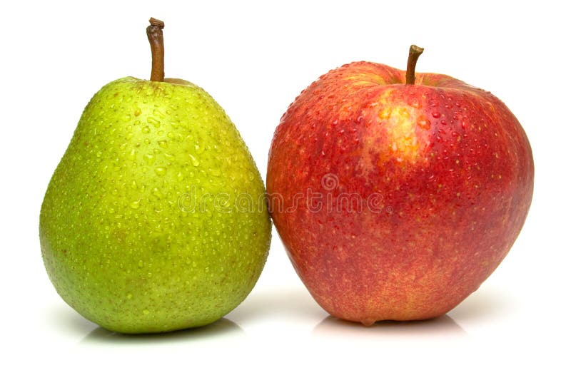 Peer en appel stock afbeelding. Image of gezond, geïsoleerd - 4261849