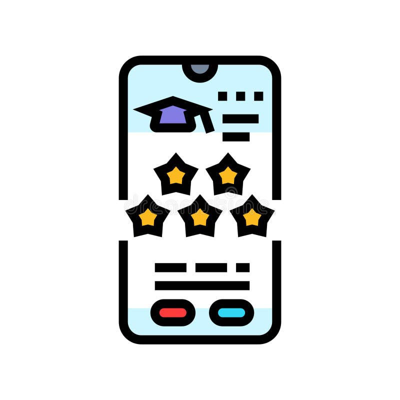 Peer Feedback Education Platform Color Icon Vector Illustration Stock ...