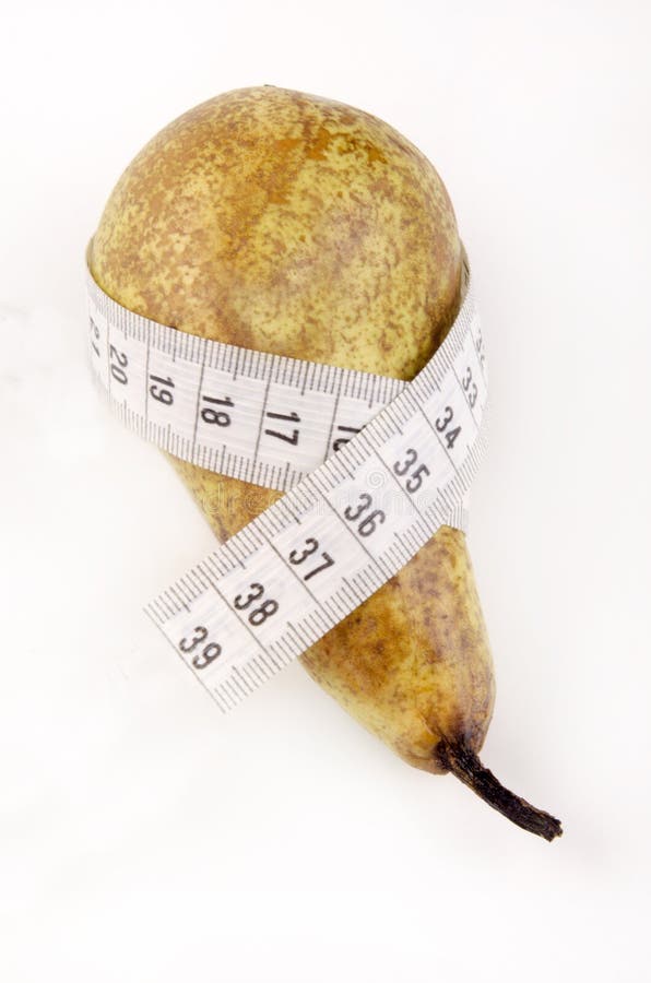 Peer met een metende band stock foto. Image of voeding - 24831424
