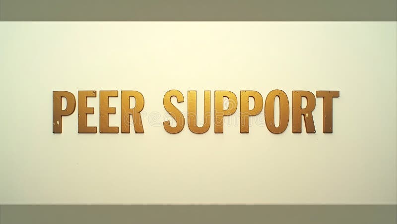 Peer Support Words Displayed Prominently on a Simple Background Stock ...