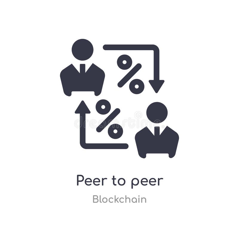 Peer To Peer Icon in Different Style Vector Illustration. Two Colored ...