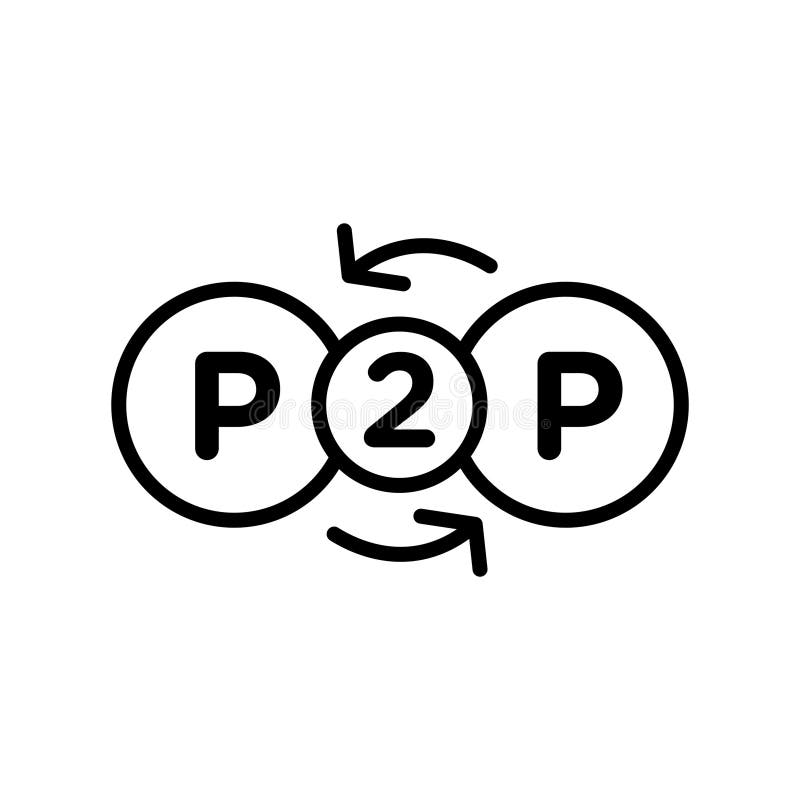 Peer to peer icon stock vector. Illustration of communication - 330168340