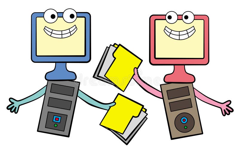 Peer to peer network stock illustration. Illustration of computer ...