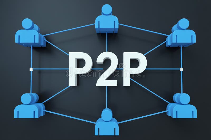 Peer To Peer Network Diagram Concept for Decentralized Technology and ...