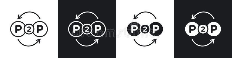 Peer to peer icon stock vector. Illustration of sharing - 341277567