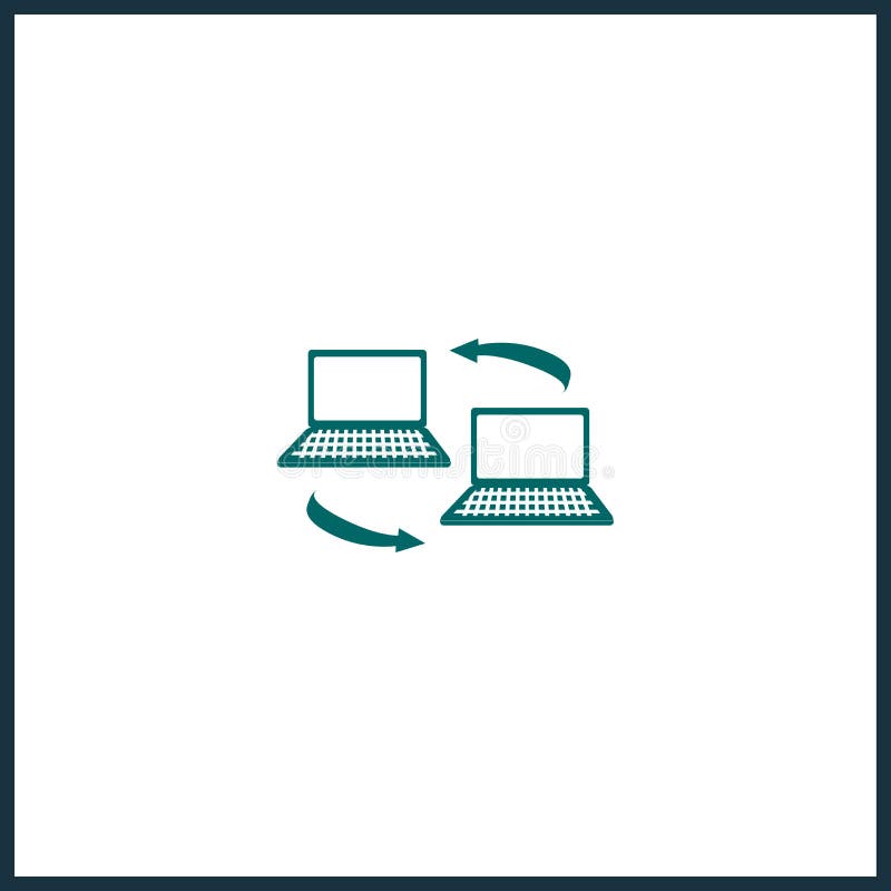 Peer To Peer Simple Icon. Online Collaboration Isolated Icon Stock Vector - Illustration of ...