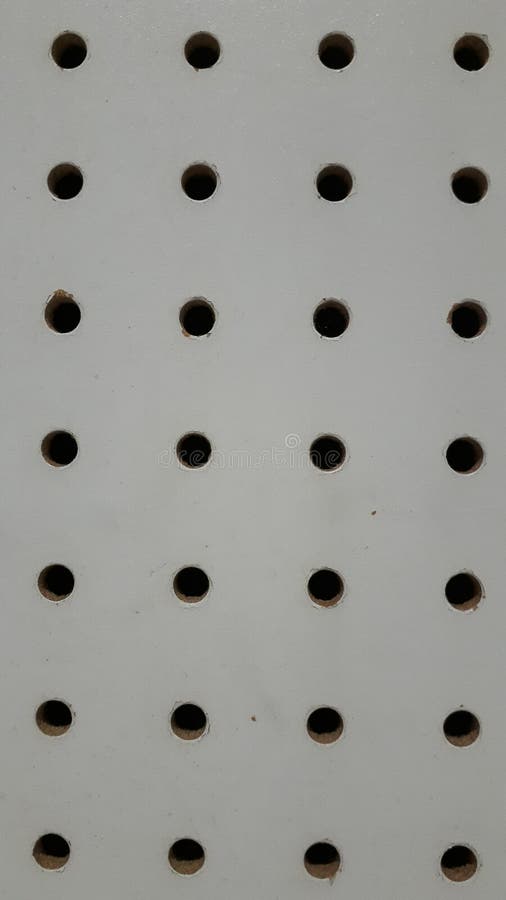 Peg Board Holes on Empty Department Store Stock Image - Image of number ...