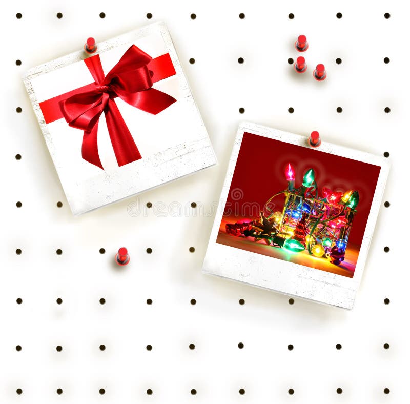 Peg Board With Photo Frames Stock Photo - Image of board, notification ...