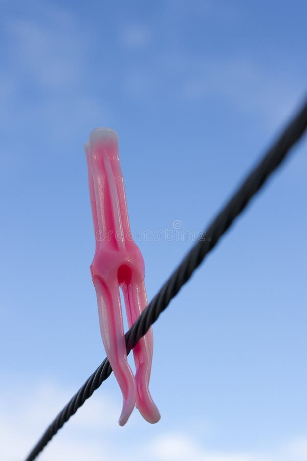 Peg on clothesline stock photo. Image of object, close - 43657132