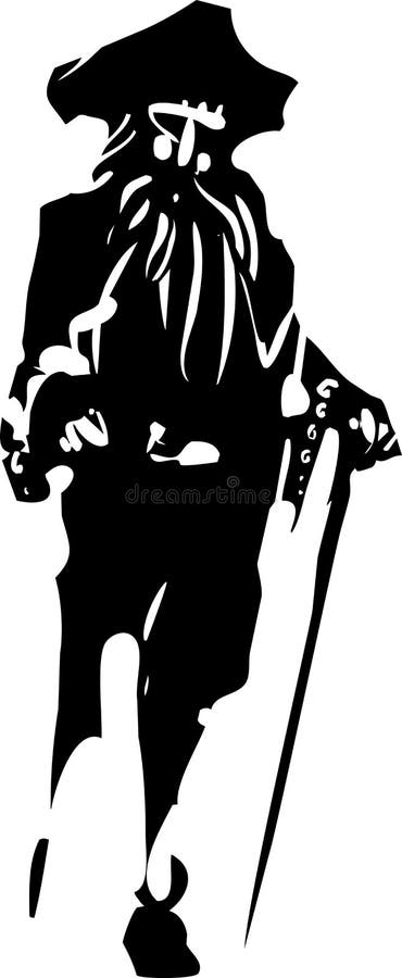 One-legged Captain, Wooden Foot, Man is a Pirate, a Sailor. Vector, Pop ...