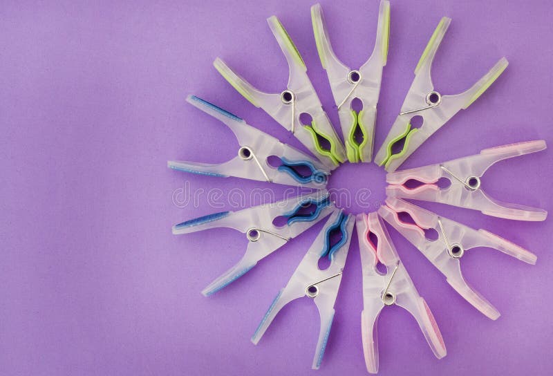 Peg Peg Colors and Lilac Too Stock Photo - Image of chores, choice ...