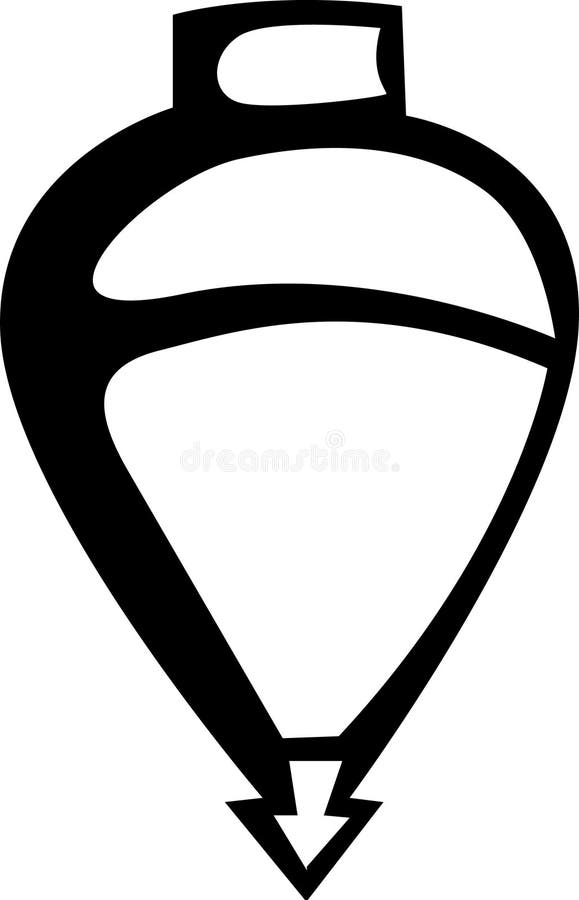 Peg Spinning or Whipping Top Toy Vector Stock Vector - Illustration of ...