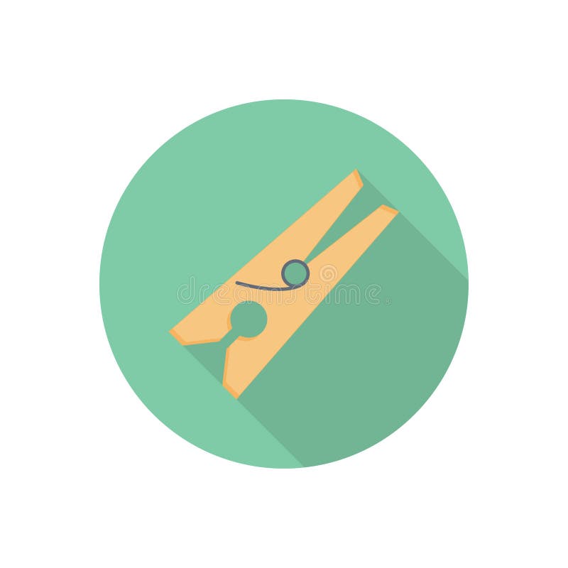 Peg Vector Flat Colour Icon Stock Vector - Illustration of clothes ...