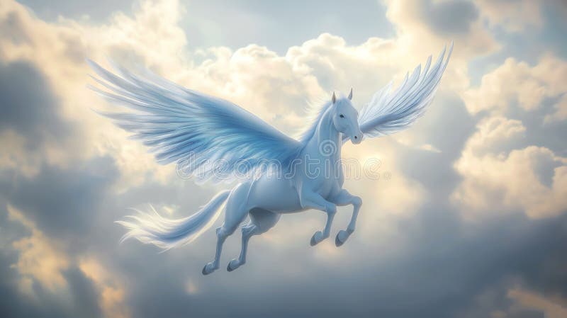 Pegasus Illustration, AI Generated Stock Illustration - Illustration of ...