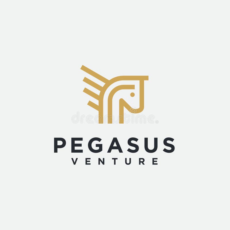 Pegasus Logo Design Vector Illustration Stock Vector - Illustration of ...