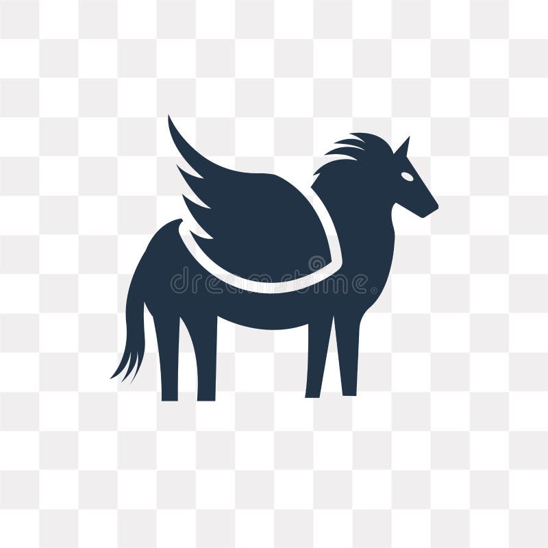 Pegasus Vector Icon Isolated on Transparent Background, Pegasus Stock ...