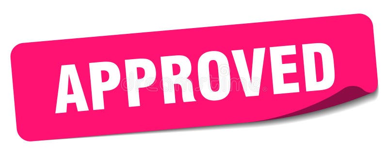 Pegatina Aprobada. Etiqueta Aprobada Ilustración del Vector ...