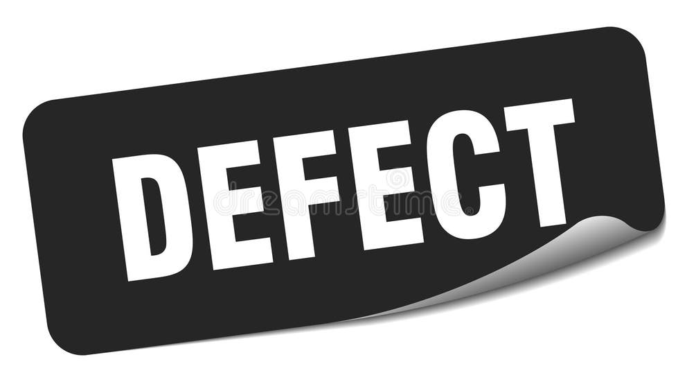 Pegatina De Defectos. Etiqueta De Defecto Ilustración del Vector ...