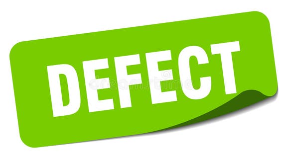 Pegatina De Defectos. Etiqueta De Defecto Ilustración del Vector ...