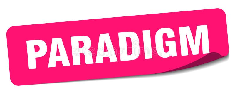 Pegatina De Paradigma. Etiqueta De Paradigma Ilustración del Vector ...