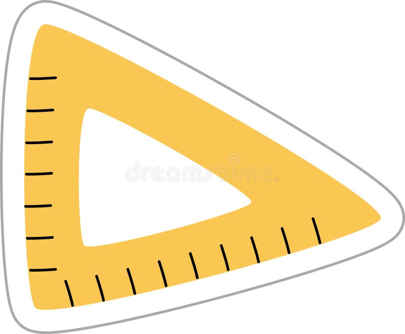 Pegatina De Regla Triangular Ilustración del Vector - Ilustración de ...