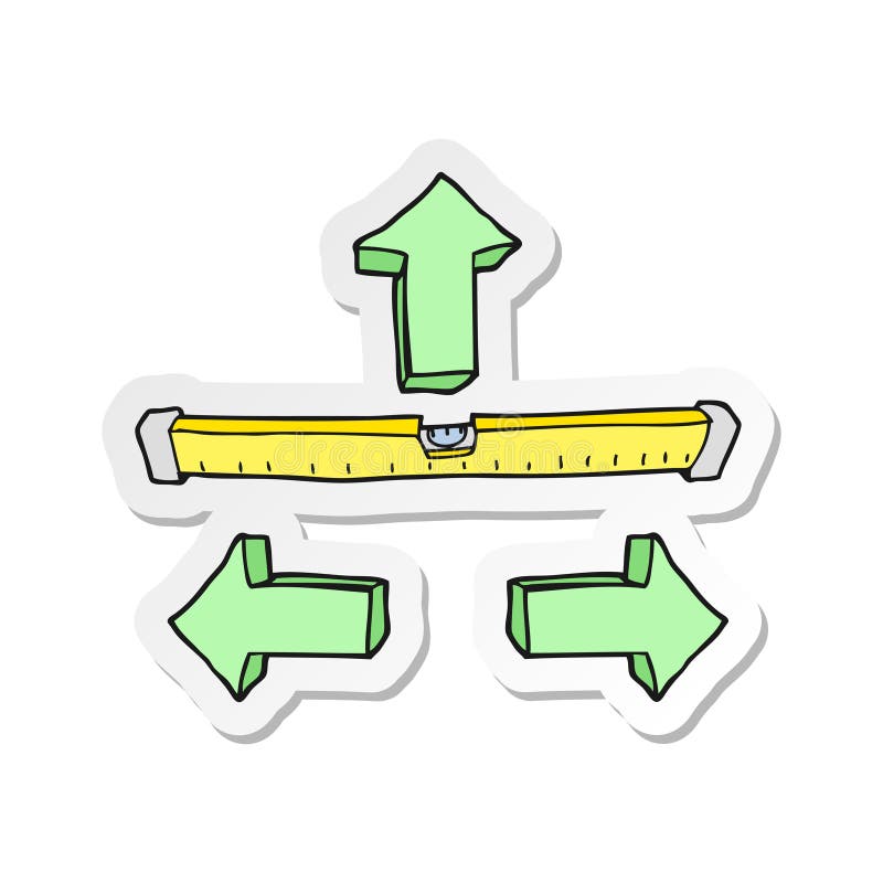 Pegatina De Una Caricatura De Nivel Recto Ilustración del Vector ...