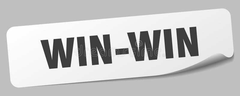 Pegatina De Winwin. Etiqueta De Winwin Ilustración del Vector ...