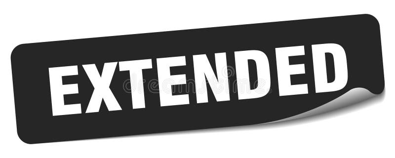 Pegatina Extendida. Etiqueta Extendida Ilustración del Vector ...