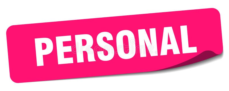 Pegatina Personal. Etiqueta Personal Ilustración del Vector ...