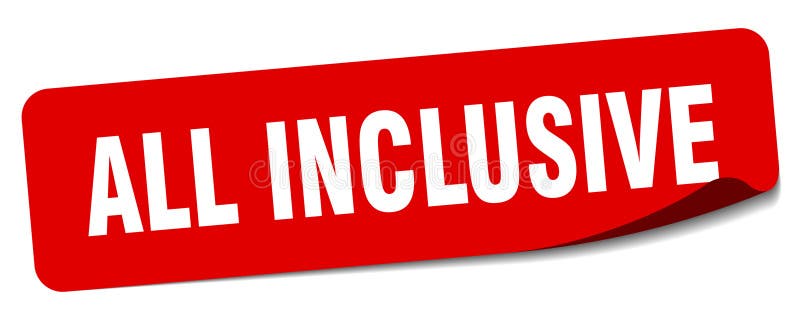 Pegatina Todo Incluido. Etiqueta Todo Incluido Ilustración del Vector ...