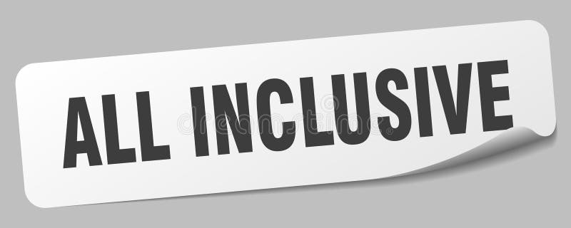 Pegatina Todo Incluido. Etiqueta Todo Incluido Ilustración del Vector ...