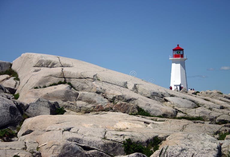 Peggy s Cove lighthouse stock image. Image of house, post - 20011895