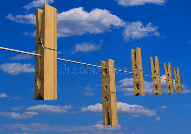 Clothes Line Pegs Washing Stock Illustrations – 206 Clothes Line Pegs ...