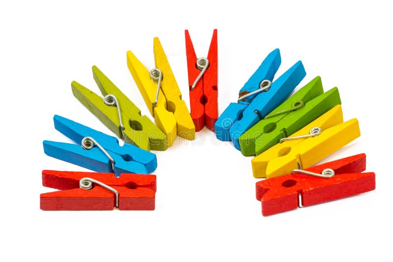Pegs clip in colorful stock photo. Image of white, close - 44375602