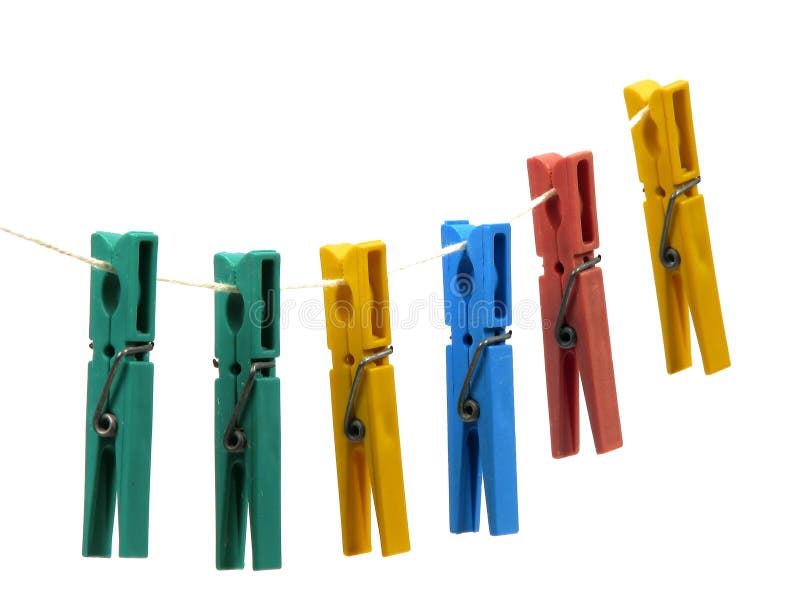 Pegs on a line stock image. Image of green, rope, drying - 6036823