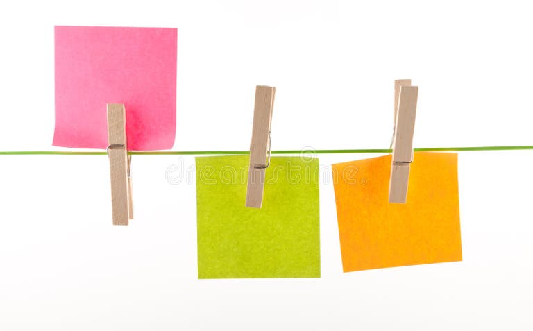 Pegs and paper sheets stock photo. Image of collection - 24385556