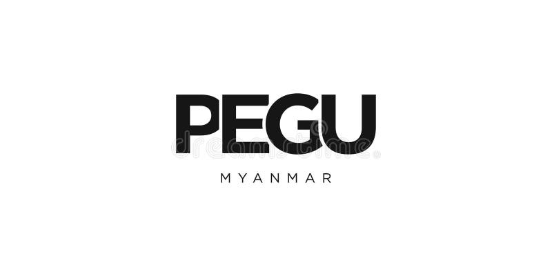 Pegu in the Myanmar Emblem. the Design Features a Geometric Style ...
