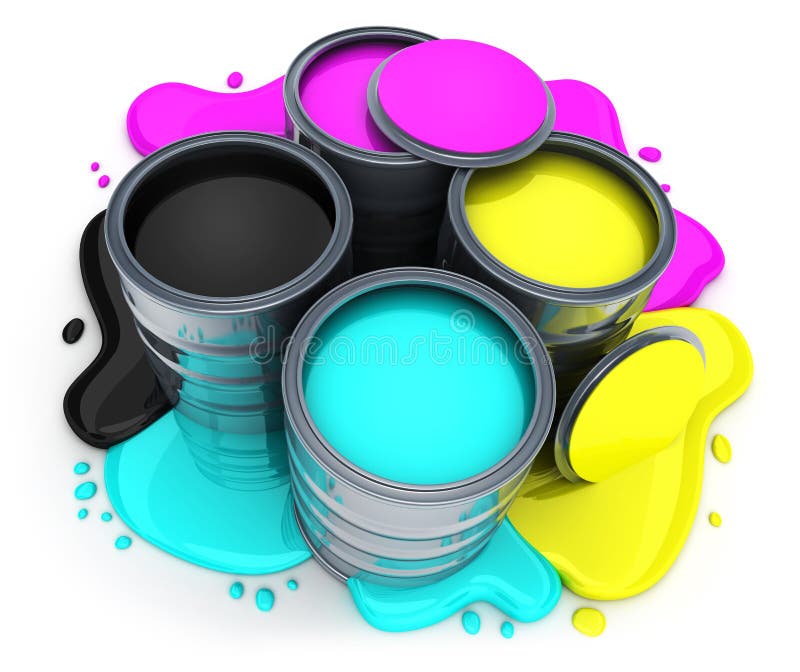 Peignez CMYK d'isolement illustration stock. Illustration du positions ...