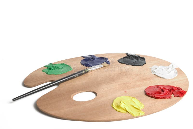 Peignez la palette photo stock. Image du noir, bleu, rouge - 163720
