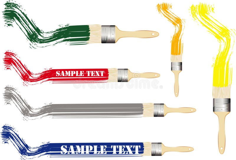 Peignez les couleurs illustration de vecteur. Illustration du bleu ...