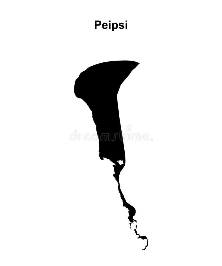 Peipsi outline map stock vector. Illustration of boundary - 360427648